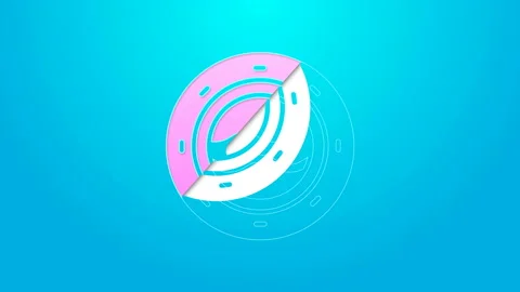 Pink line Ship porthole with rivets and ... | Stock Video | Pond5