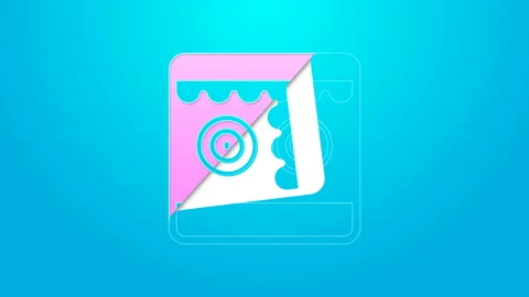 Pink line Shooting gallery icon isolated... | Stock Video | Pond5
