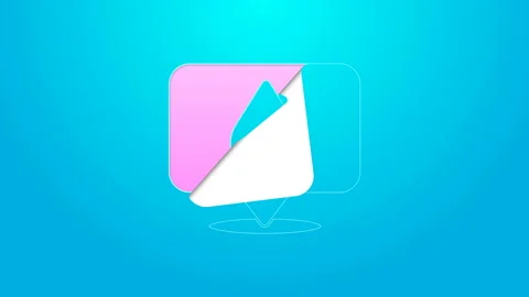 Pink line Water drop with location icon ... | Stock Video | Pond5