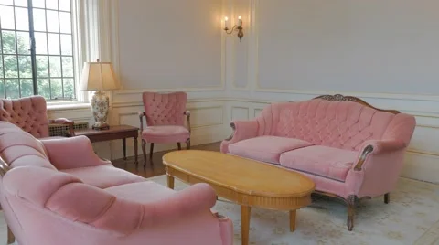 Pink Living Room Interior Victorian Goth... | Stock Video | Pond5