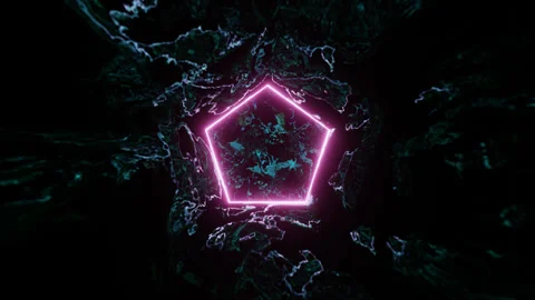 Pink Pentagon Liquid Effect Background L... | Stock Video | Pond5