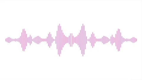 Pink waveform on white background. Equal... | Stock Video | Pond5