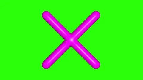 Pink x sign animation on green screen ba... | Stock Video | Pond5