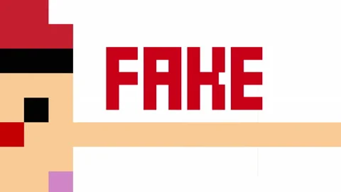 Pinocchio 8-bit fake text flash | Stock Video | Pond5