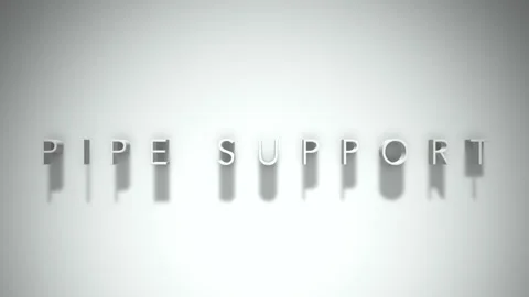 pipe support 3D title animation white te... | Stock Video | Pond5