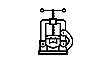 pipe vice line icon animation | Stock Video | Pond5