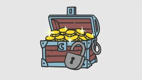 Pirate Gold Chest. Frame by frame animat... | Stock Video | Pond5
