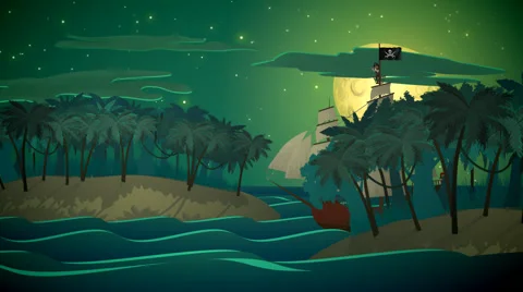 Pirate Ship In Sea Danger Robbery | Stock Video | Pond5