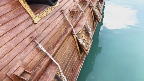 Pirate ship side view | Stock Video | Pond5