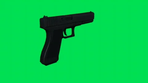 Pistol on a Green Screen | Stock Video | Pond5