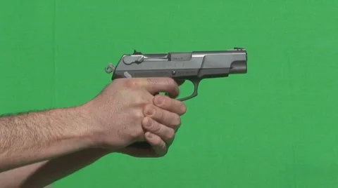 pistol gun green screen | Stock Video | Pond5