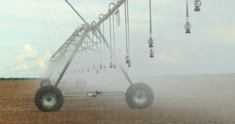 Pivot irrigation system in 4K 60fps. Clo... | Stock Video | Pond5