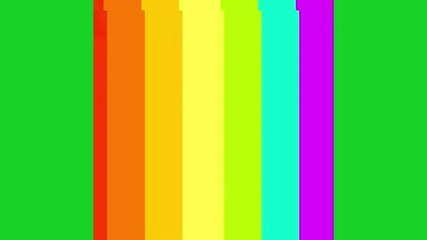 Pixel animation rainbow vertical with gr... | Stock Video | Pond5
