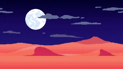 8 Bit Pixel Art Landscape Salar De Uyuni Pixel Art 🖼 🖌Artist: