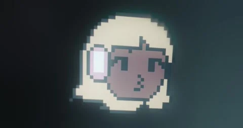 Pixel art character winking and sending ... | Stock Video | Pond5