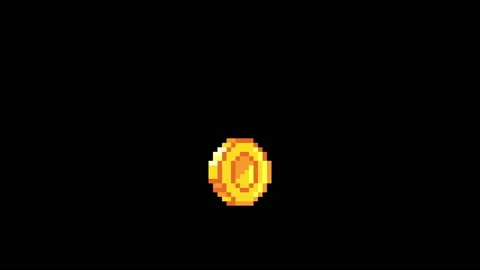 Pixel art coin falling - retro video gam... | Stock Video | Pond5