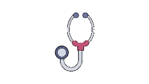 Pixel Art Doctor's Stethoscope Animation | Stock Video | Pond5