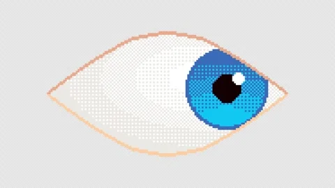 Pixel art Eye looking around - Looping a... | Stock Video | Pond5