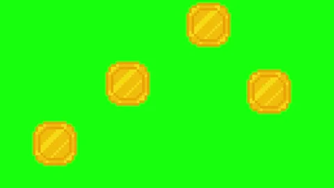 Pixel Art Coin Stock Footage ~ Royalty Free Stock Videos | Pond5