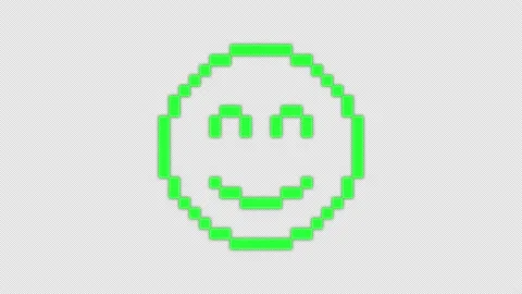 Pixel Art Happiness Emotion Icon. Alpha ... | Stock Video | Pond5