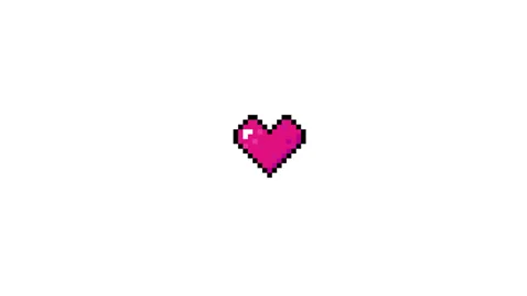 pixel art heart retro style. looped anim... | Stock Video | Pond5
