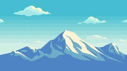 Pixel art looping animation of backgroun... | Stock Video | Pond5