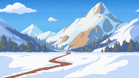 Pixel art looping animation of backgroun... | Stock Video | Pond5