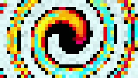Pixel art multi colour cartoon abstract ... | Stock Video | Pond5