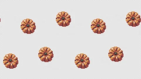 Pixel art pumpkin illustration loop anim... | Stock Video | Pond5