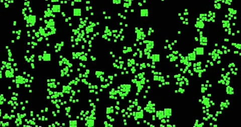 Pixel art, square falling down, chaos. P... | Stock Video | Pond5