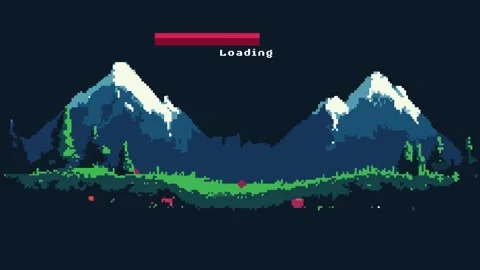 Pixel Art Style Loading Screen Animation | Stock Video | Pond5