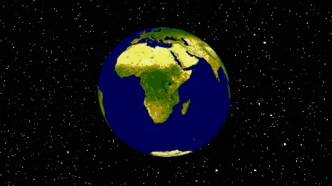 Pixel art videogame globe rotating | Stock Video | Pond5