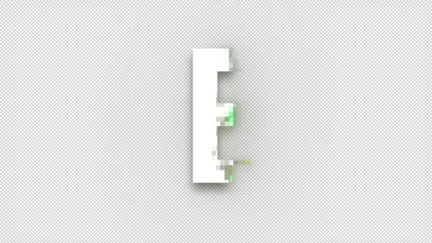 Pixel letter E, alphabet letter E, alpha... | Stock Video | Pond5