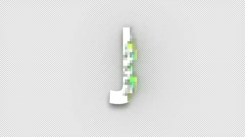 Pixel letter J, alphabet letter J, alpha... | Stock Video | Pond5