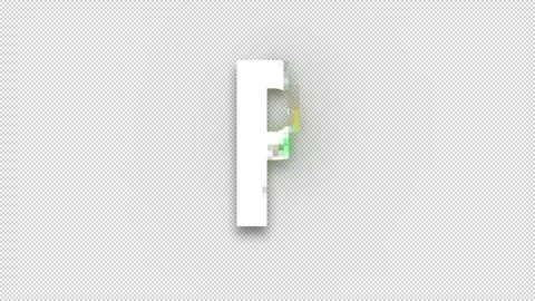 Pixel letter P, alphabet letter P, alpha... | Stock Video | Pond5
