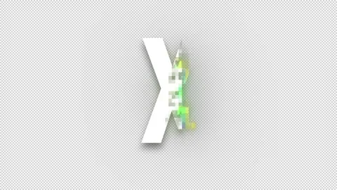 Pixel letter X, alphabet letter X, alpha... | Stock Video | Pond5