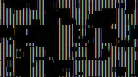 Pixel movement on a black screen | Stock Video | Pond5