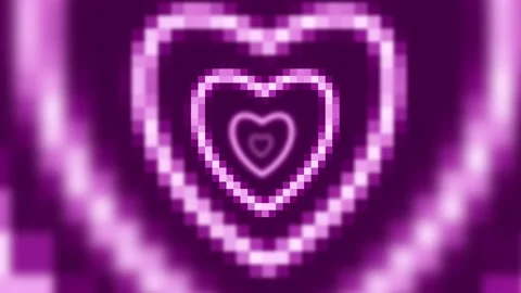 pixel moving in heart shape animation | Stock Video | Pond5