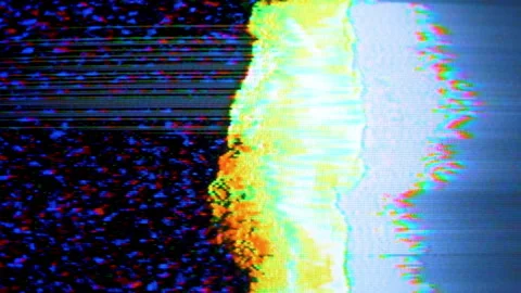 Pixel noise error - static lines - vhs e... | Stock Video | Pond5