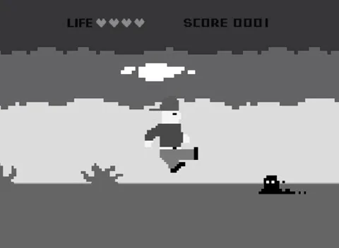 Pixel retro style of game, arcade charac... | Stock Video | Pond5