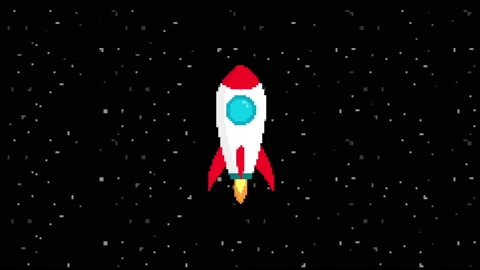 Rocket Pixel Stock Footage ~ Royalty Free Stock Videos | Pond5