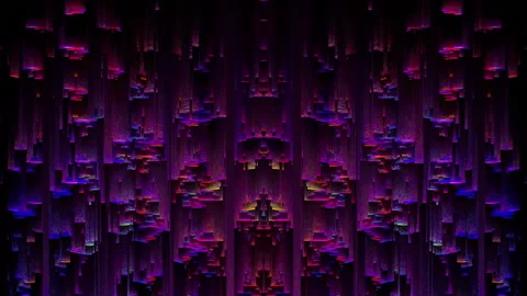 Pixel Storted Psychedelic Lines Psy Flow... | Stock Video | Pond5