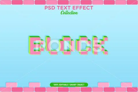 PSD Template: Pixel text effect 3d template psd #280810955