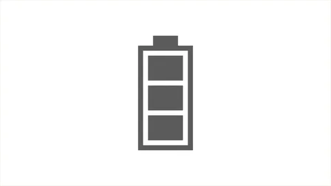 Pixelated battery icon charging HD anima... | Stock Video | Pond5