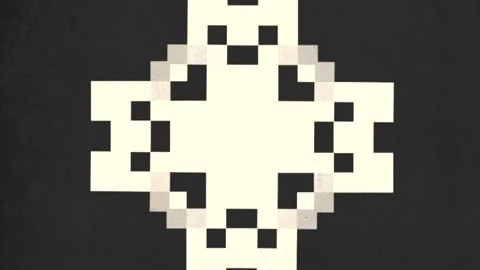 Pixelated cross minimalistic design for ... | Stock Video | Pond5