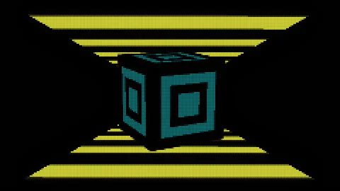 Pixelated Retro Futuristic Abstract Game... | Stock Video | Pond5