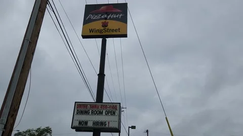 Pizza Hut Wingstreet Restaurant Menu Sig... | Stock Video | Pond5