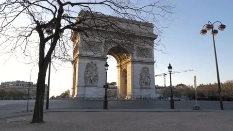 The Place de l'Etoile and the Arc de Tri... | Stock Video | Pond5