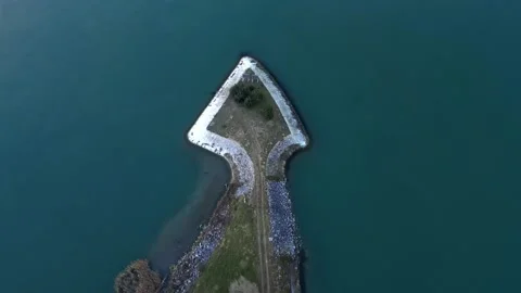 A place where a river divides into two s... | Stock Video | Pond5