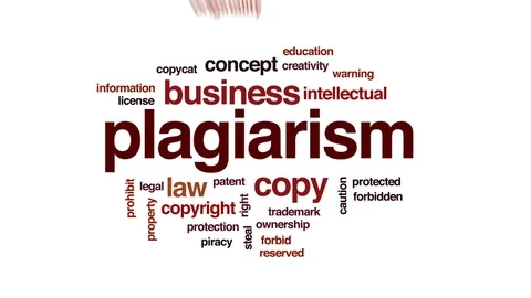 Plagiarism animated word cloud, text des... | Stock Video | Pond5